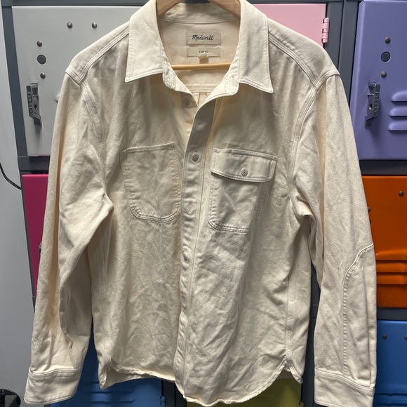 Madewell | Jackets & Coats | Madewell Cream Buttonup Shacket | Poshmark